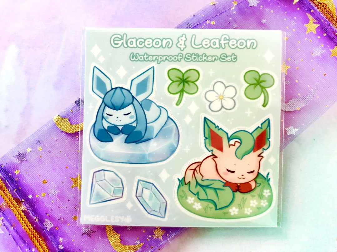 Last Chance Glaceon & Leafeon 3 Mini Vinyl Sticker Sheet - Etsy