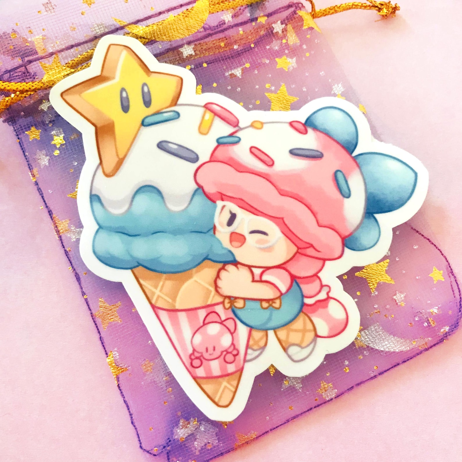 Ice Cream Toadette || 2.5" Glossy Vinyl Sticker - Etsy