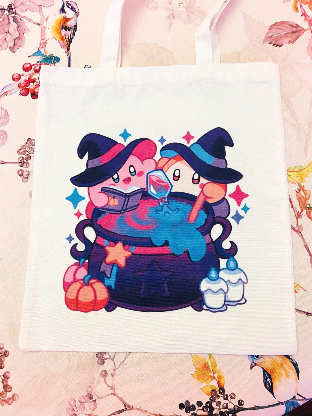 Wizard Kirby & Waddle Dee Tote Bag | Kawaii Canvas Shopping Bag - Etsy