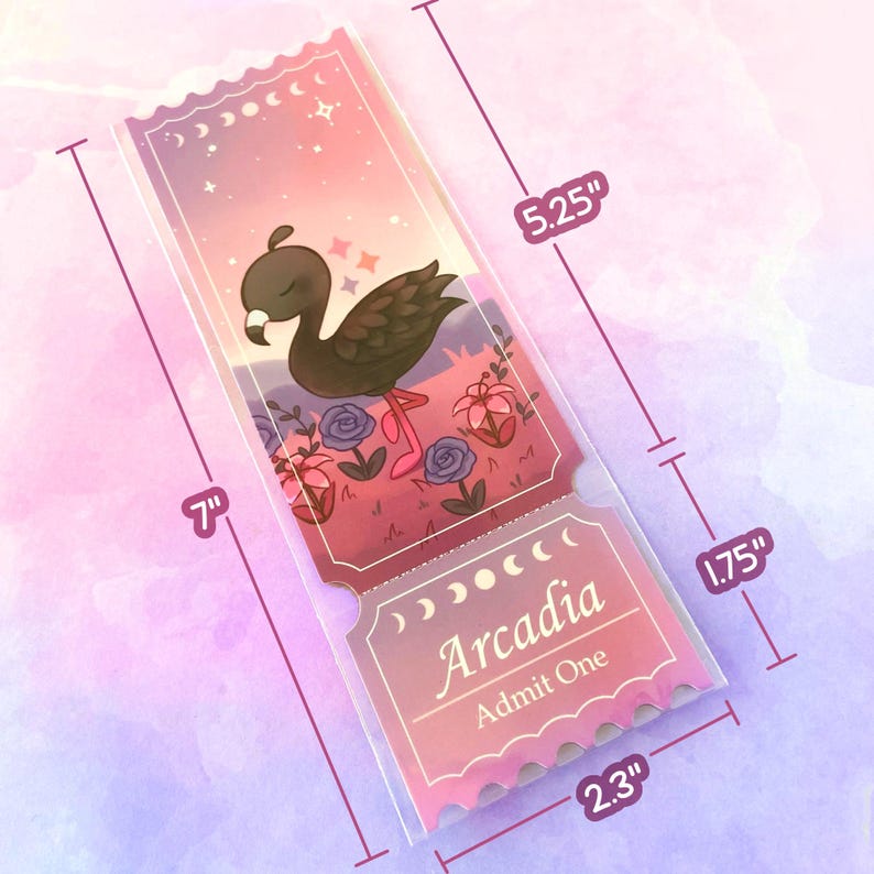 Ticket Shaped Bookmark: Glossy Film With Perforated Stub - Etsy