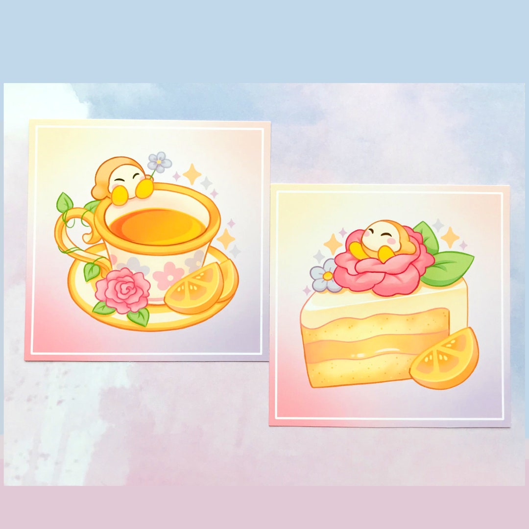 Waddle Dee Tea and Cake Prints || 5" X 5" Mini Print | Premium Matte ...