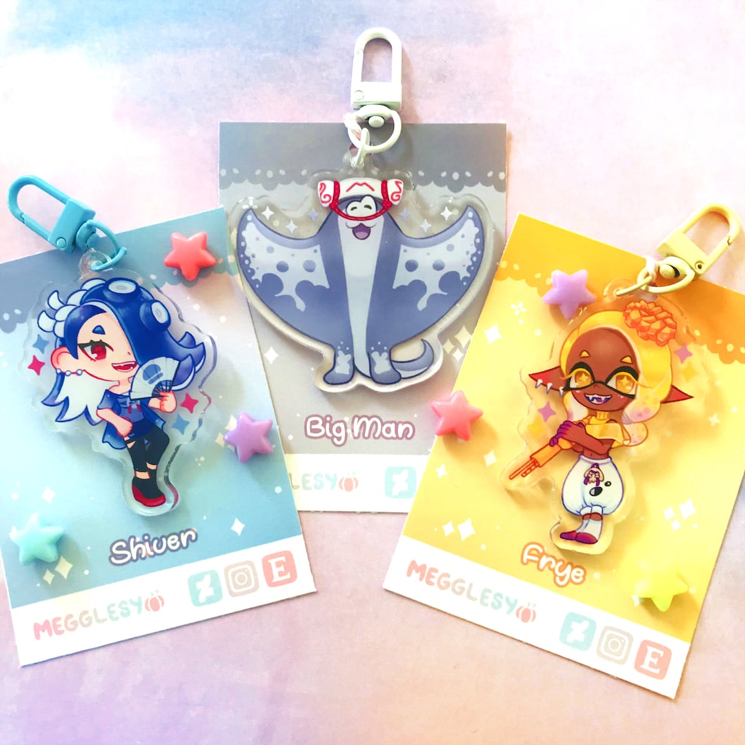 Splatoon 3 Acrylic Charms: Shiver, Frye, Bigman (2.5") - Etsy