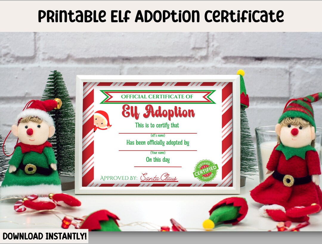 Elf Adoption , Christmas Shelf Elf, Adopt an Elf Letter, Christmas ...