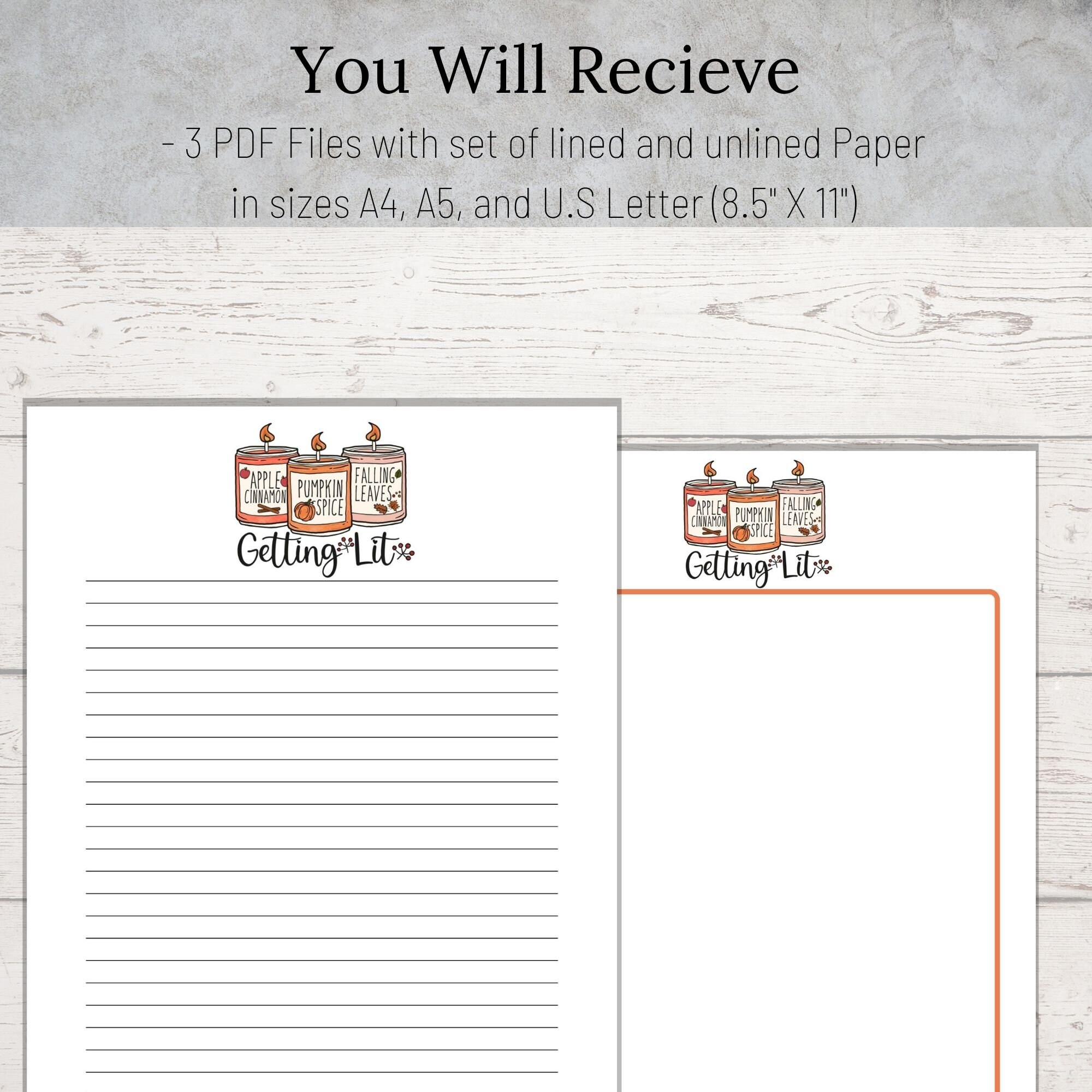 Fall Letter Writing Paper, PRINTABLE Stationery, Writing Paper, Letter ...