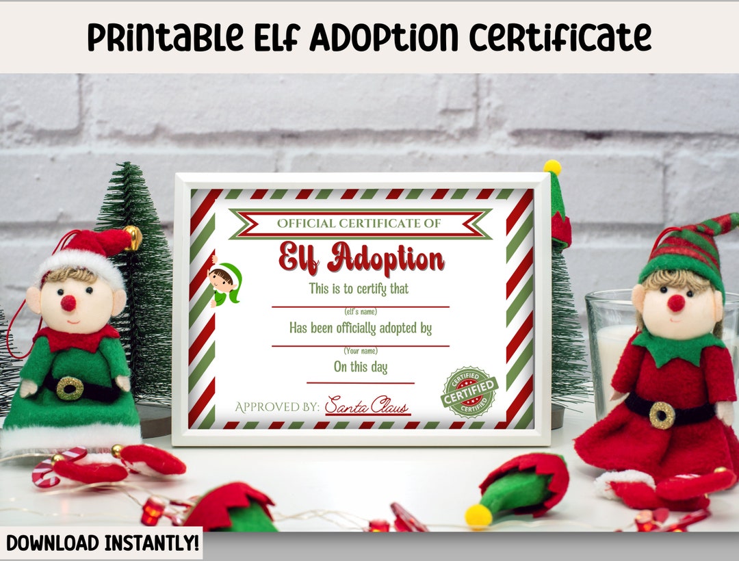 Elf Adoption , Christmas Shelf Elf, Adopt an Elf Letter, Christmas ...