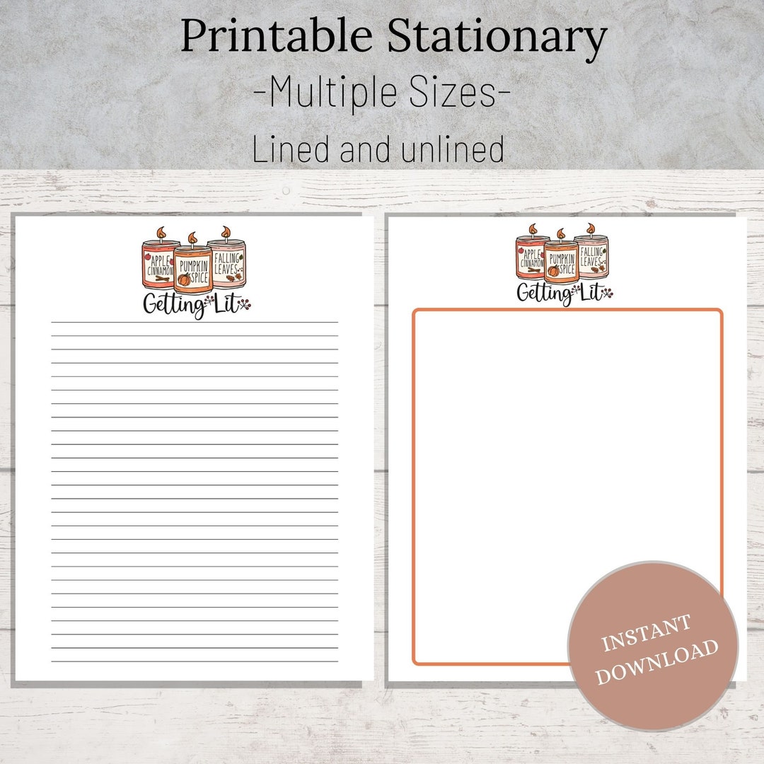Fall Letter Writing Paper, PRINTABLE Stationery, Writing Paper, Letter ...