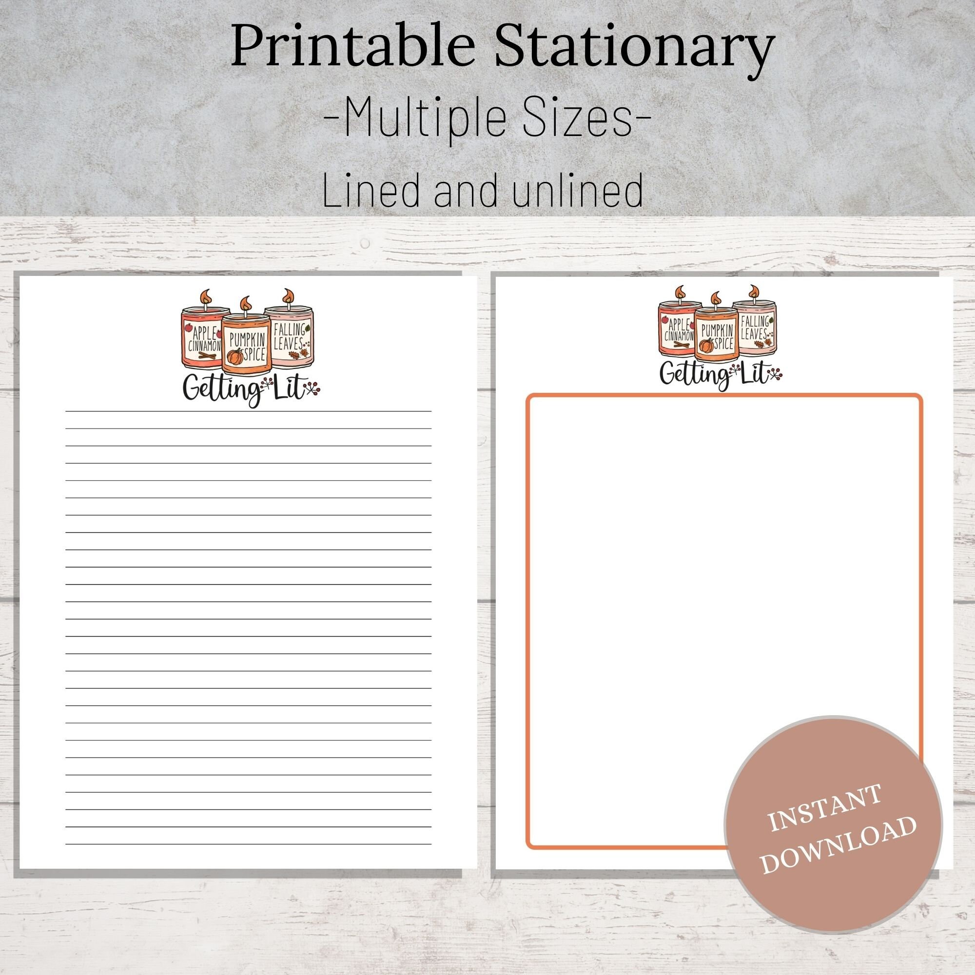 Fall Letter Writing Paper, PRINTABLE Stationery, Writing Paper, Letter ...