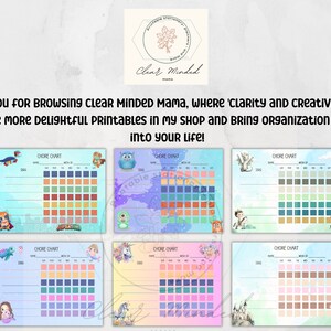 PRINTABLE Child's Daily Chore Chart With Sticker Sheet, Task Checklist ...