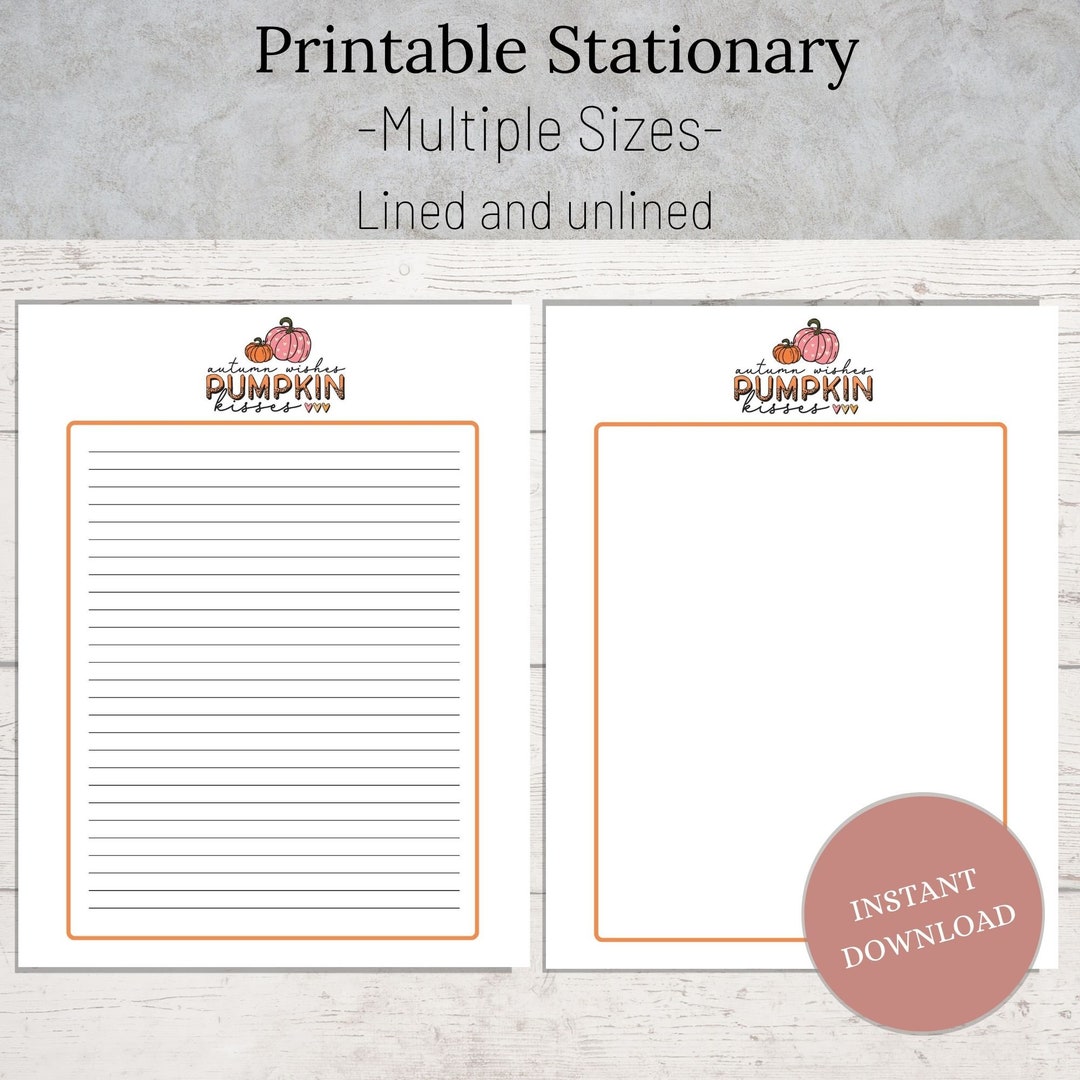 Fall Letter Writing Paper, PRINTABLE Stationery, Writing Paper, Letter ...