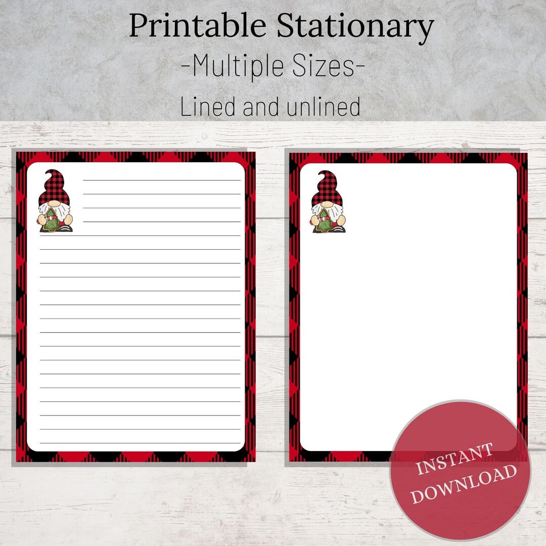 Holiday Letter Writing Paper, PRINTABLE Stationery, Writing Paper ...