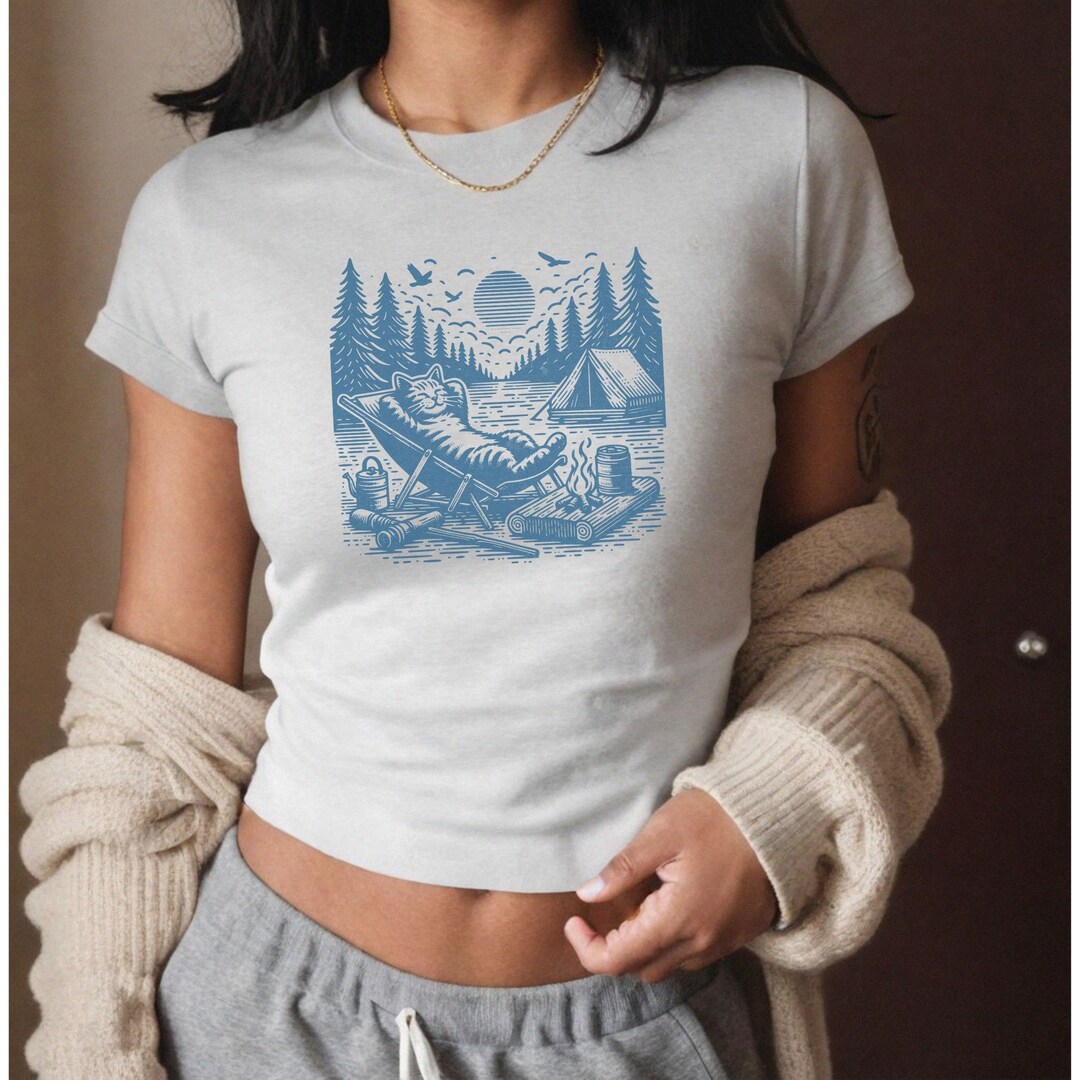 Funny Cat Crop Top, Vintage 90s Tattoo Animal T, Retro Nature Baby Tee ...