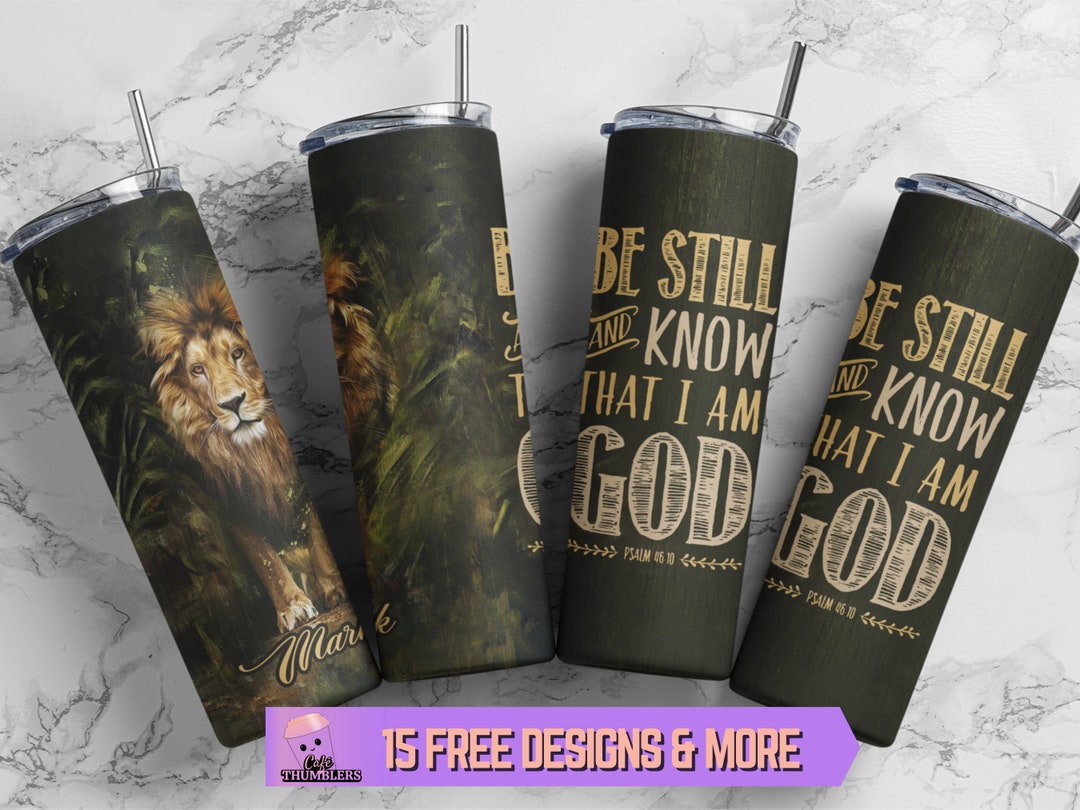 20oz Skinny Tumbler Christian Bible Verse Psalm PNG Wrap, Christian ...