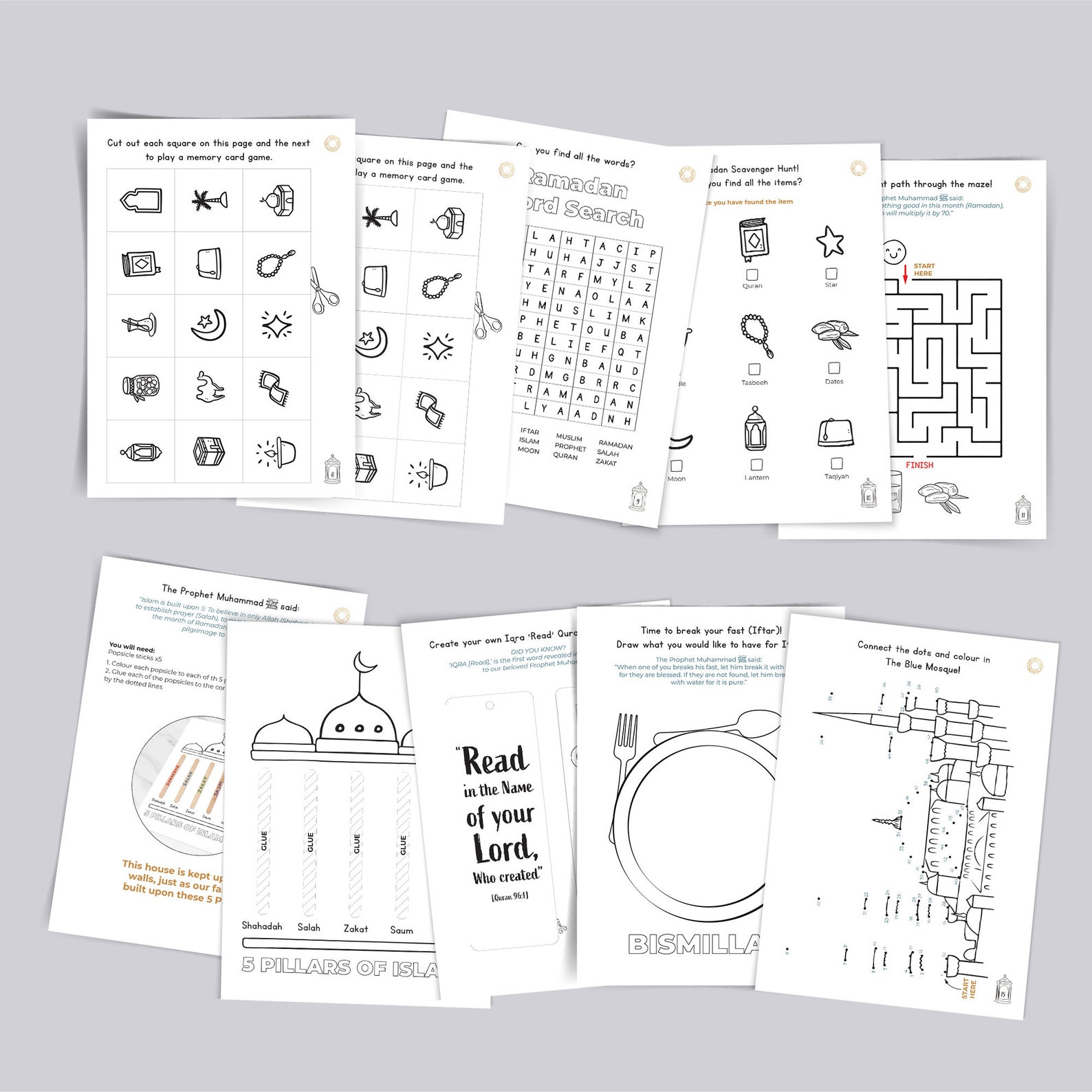 Ramadan | Activity Book | Eid Activities | Muslim Kids | Ages 4 - 8 ...