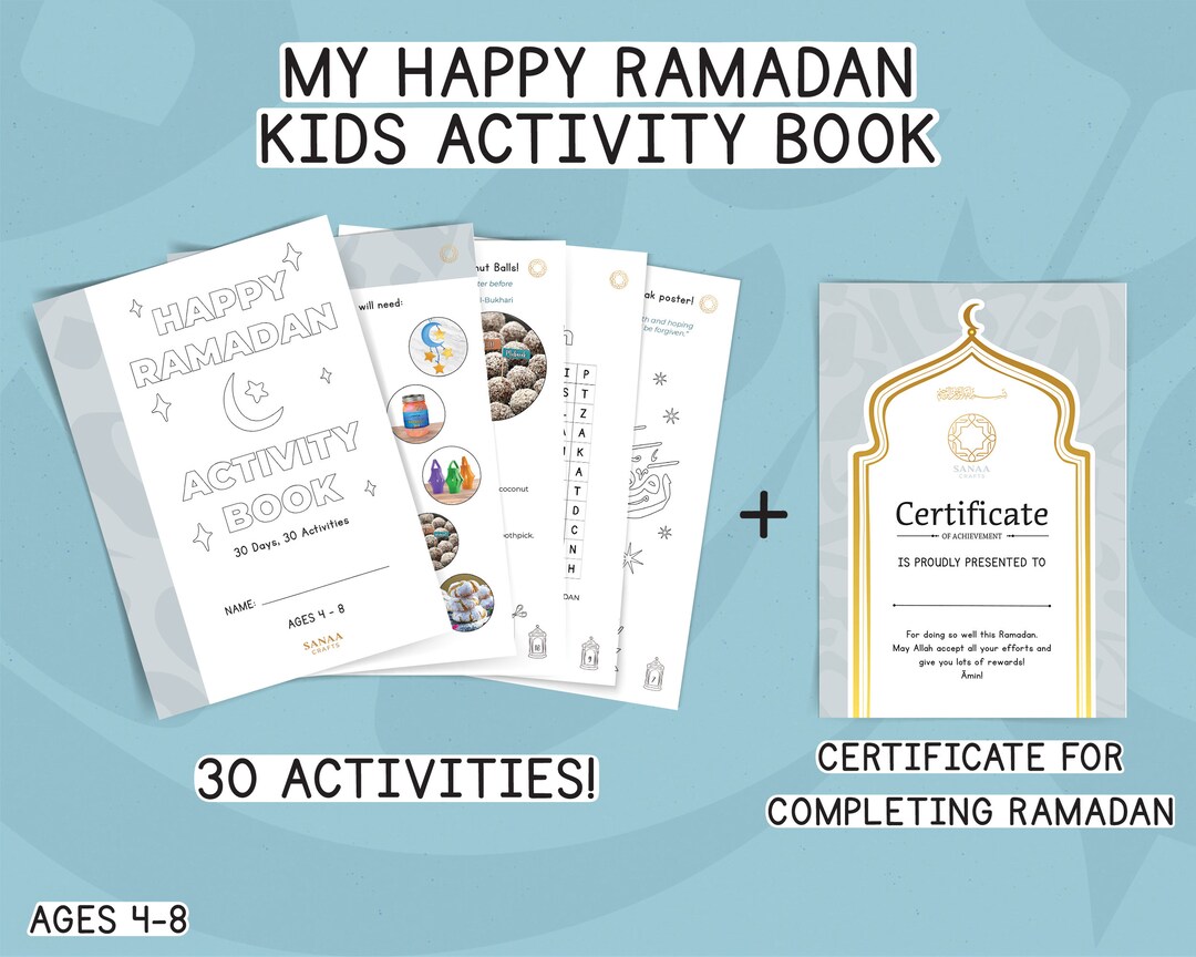 Ramadan | Activity Book | Eid Activities | Muslim Kids | Ages 4 - 8 ...