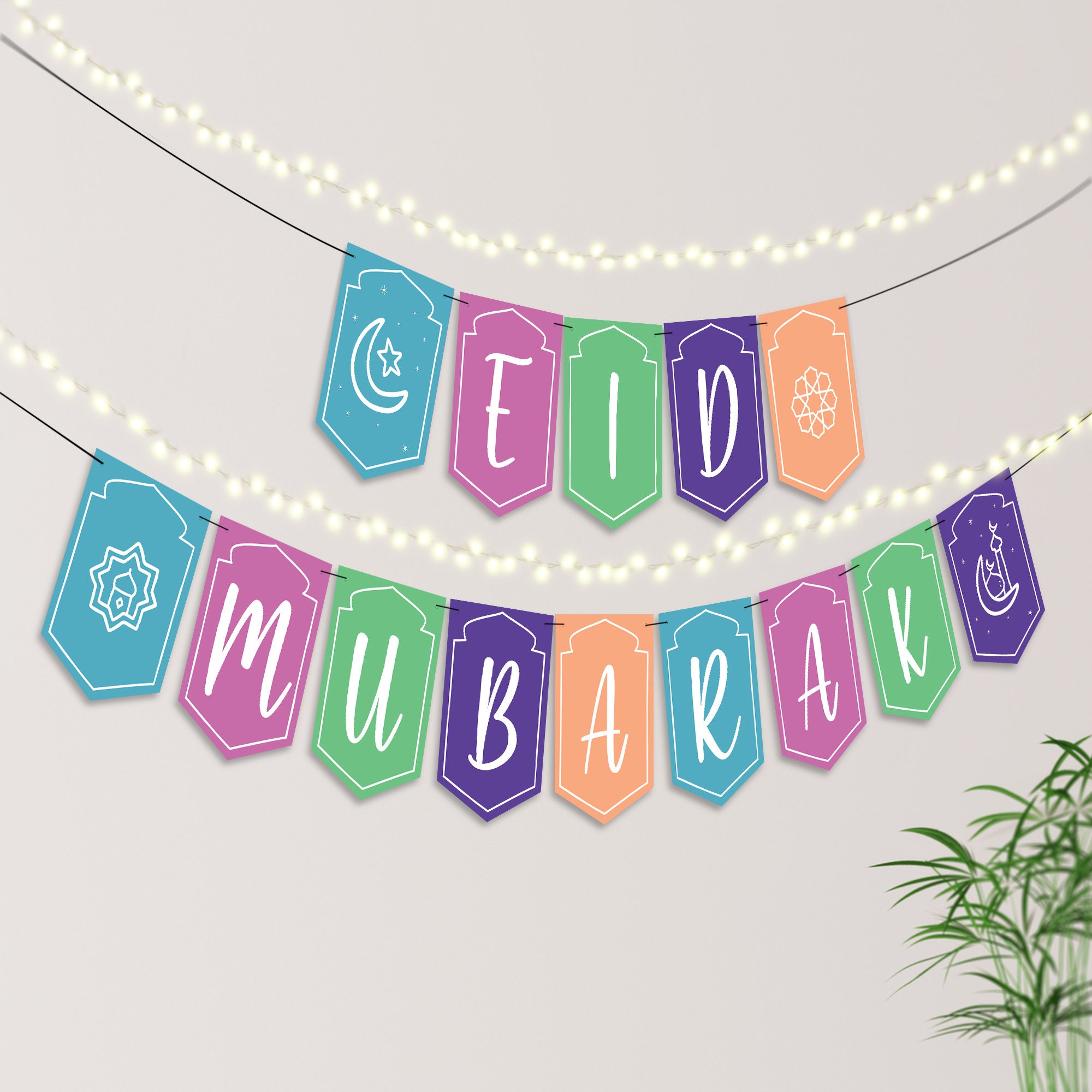 Eid Mubarak | Banner | Pastel | Ramadan Decoration | Modern | Eid ...