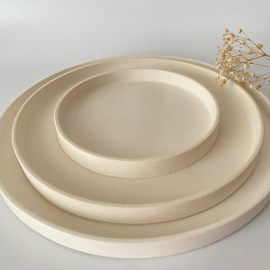 Round Serving Tray, 9 Color Options, Large Catchall Tray, 30 Cm, 25 Cm ...