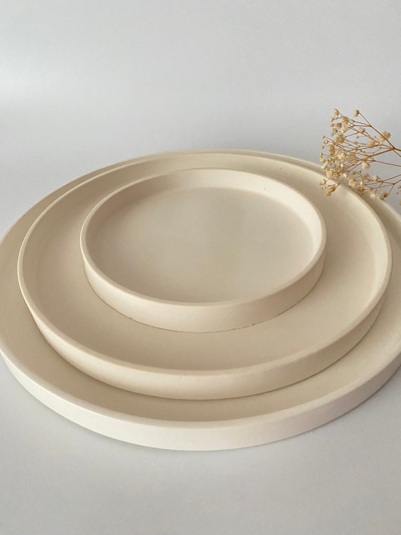 Round Serving Tray, 9 Color Options, Large Catchall Tray, 30 Cm, 25 Cm ...