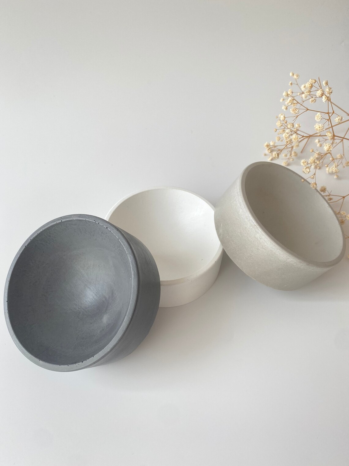 Minimalist Concrete Dish Concrete Jar Concrete Bowl New - Etsy