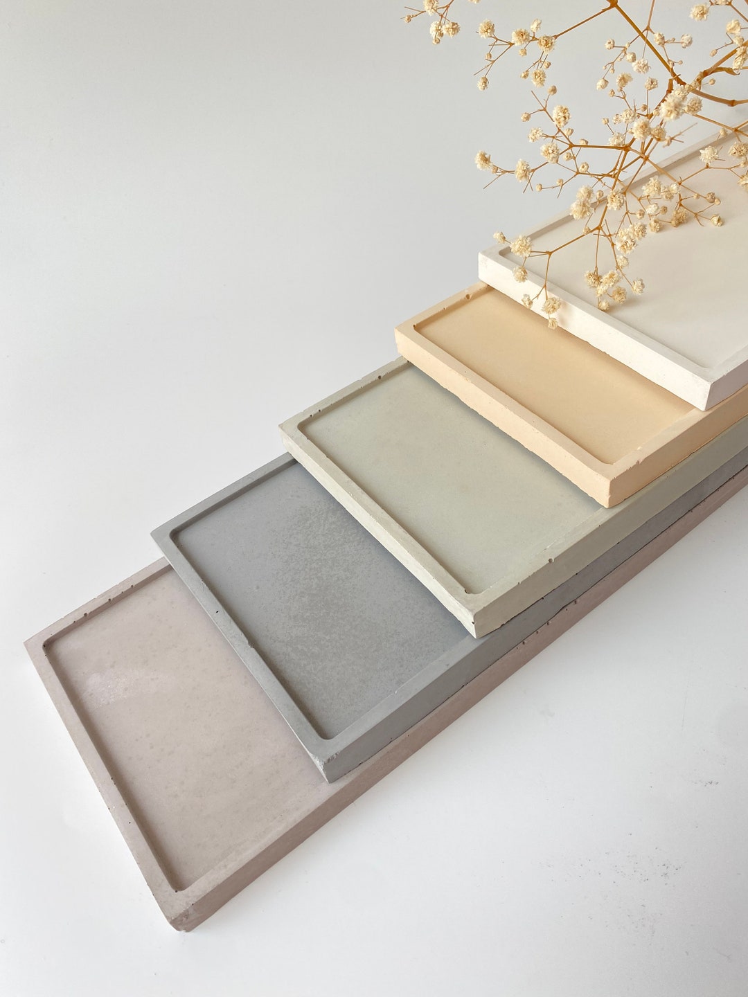 Minimalist Rectangular Trays, Concrete Tray Rectangular, Big Catchall ...