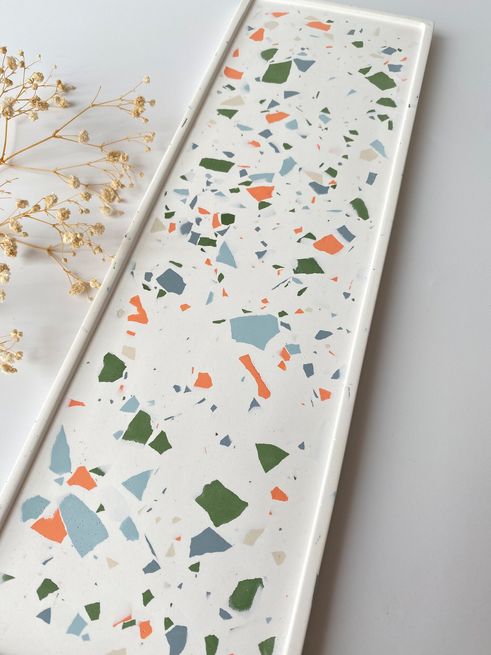 Large Terrazzo Catchall Tray Rectangular Serving Tray - Etsy