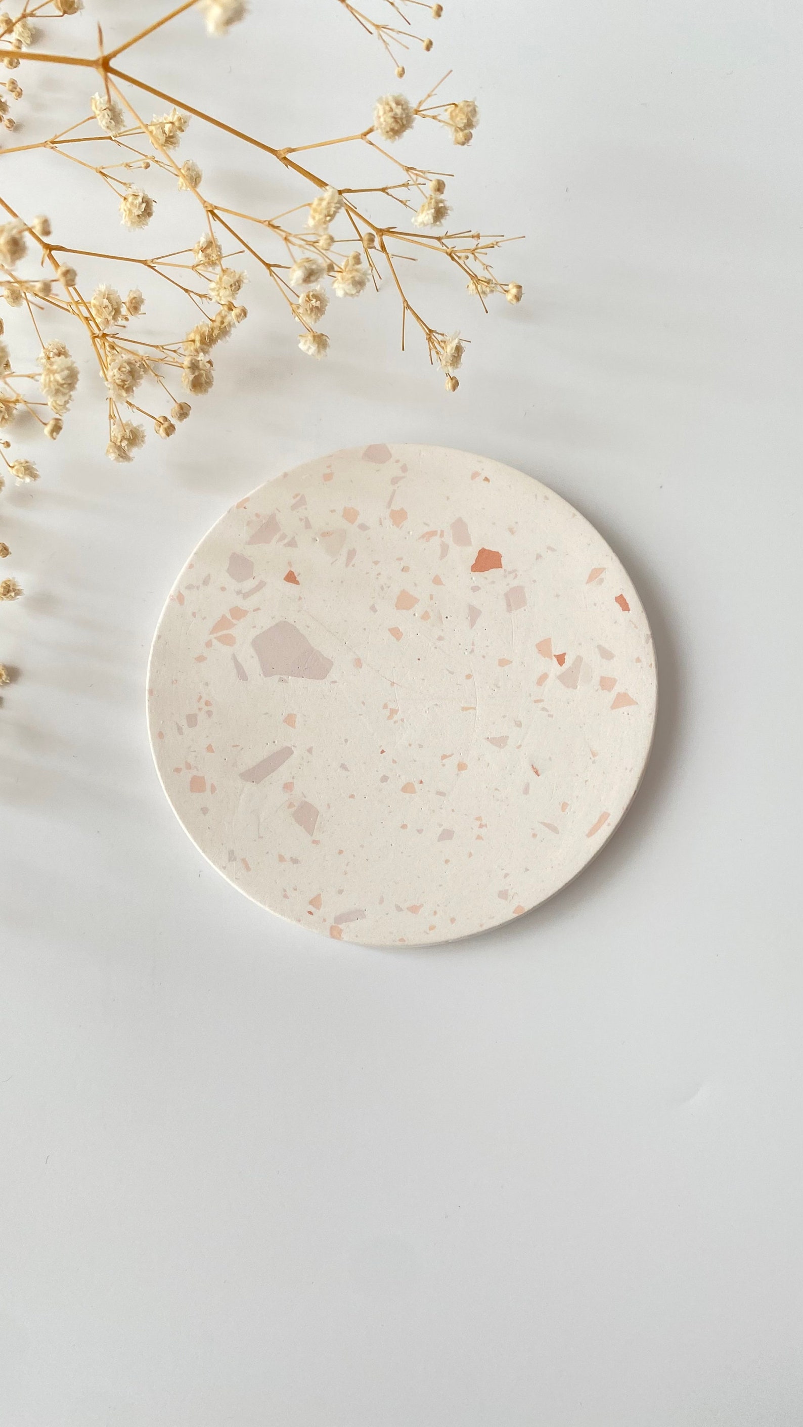 Pastel Color Set of 4 Terrazzo Coasters Terrazzo Round Tray - Etsy