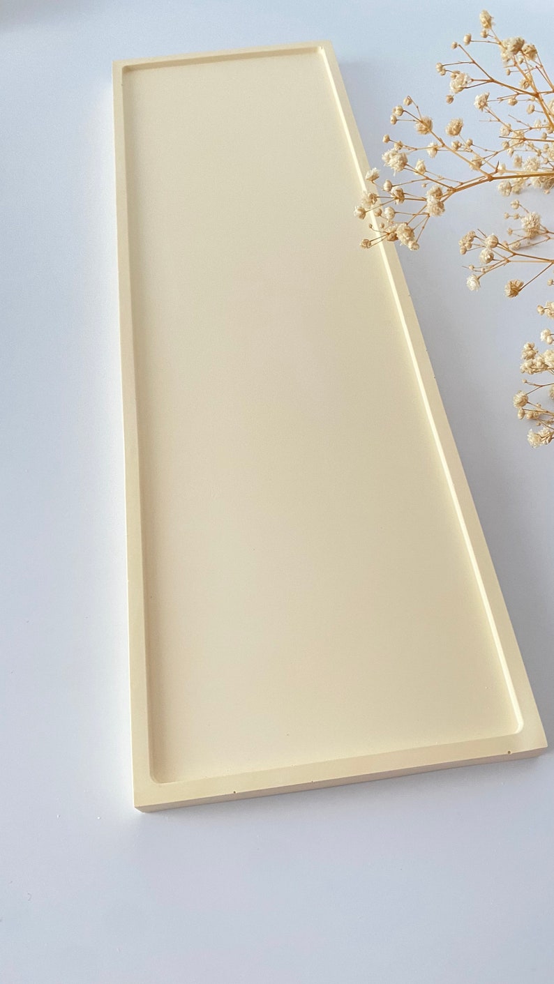Minimalist Rectangular Trays Light Mustard Yellow Tray Big - Etsy