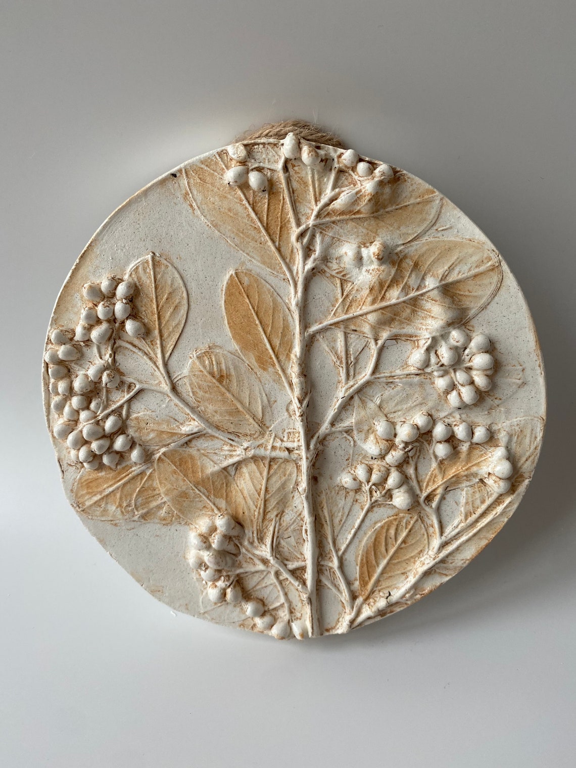 Plaster Wall Decor Botanical Bas-relief Botanical Wall | Etsy