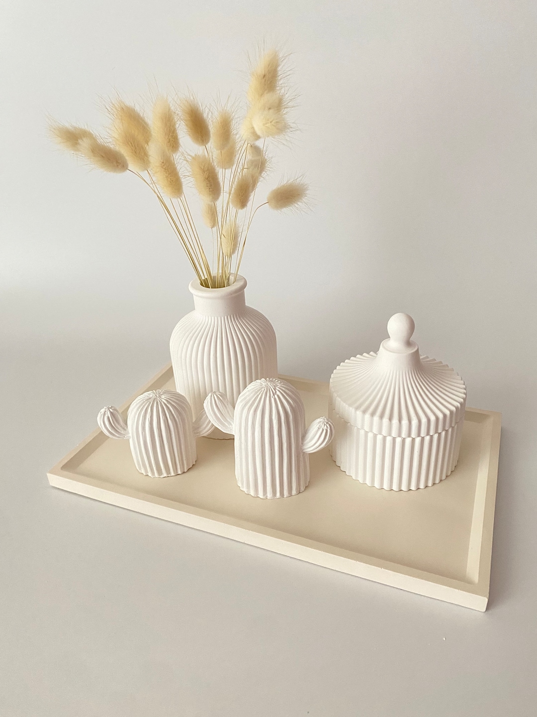 5 Piece Concrete Decor Set, 9 Color Options, Concrete Vase, Concrete ...