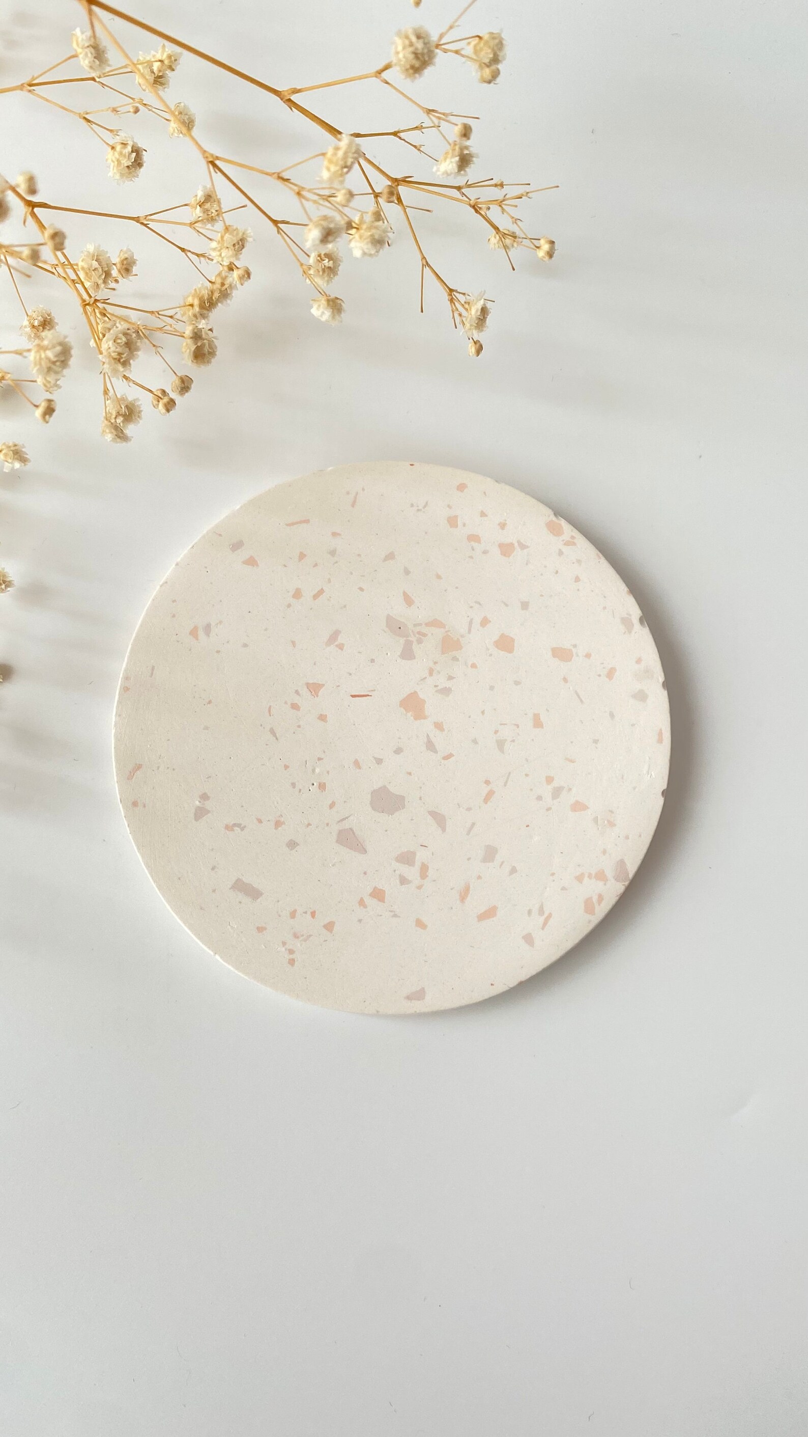 Pastel Color Set of 4 Terrazzo Coasters Terrazzo Round Tray - Etsy