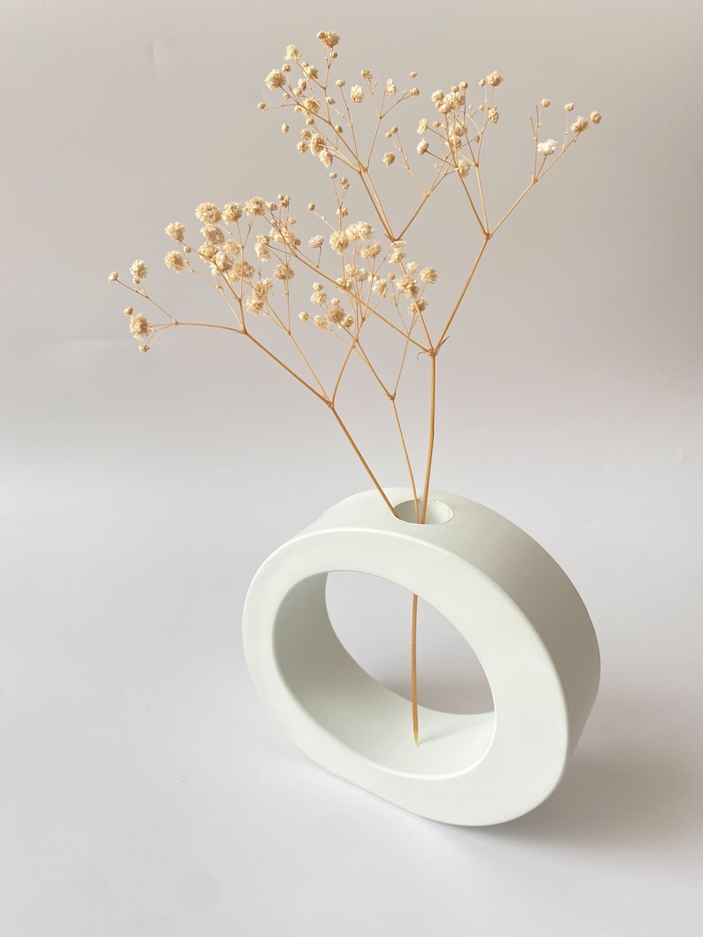 Concrete Soft Color Vase, 9 Color Options, Concrete Geode Vase ...