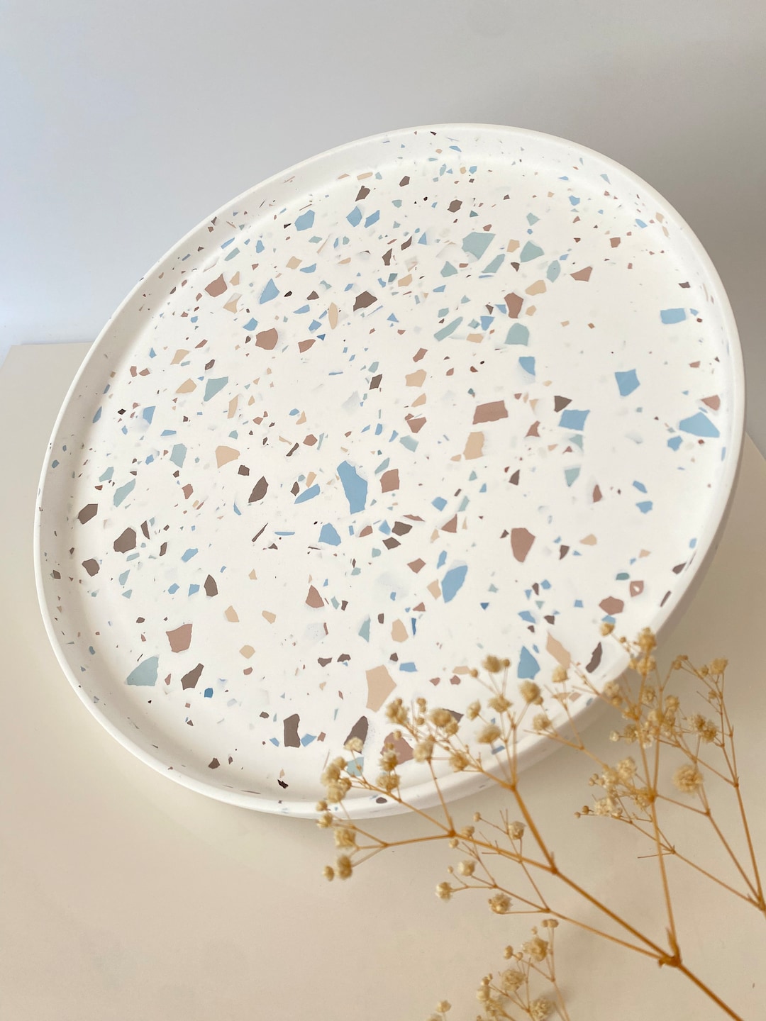 Soft Color Large Terrazzo Tray, Large Storage Tray, Terrazzo ...