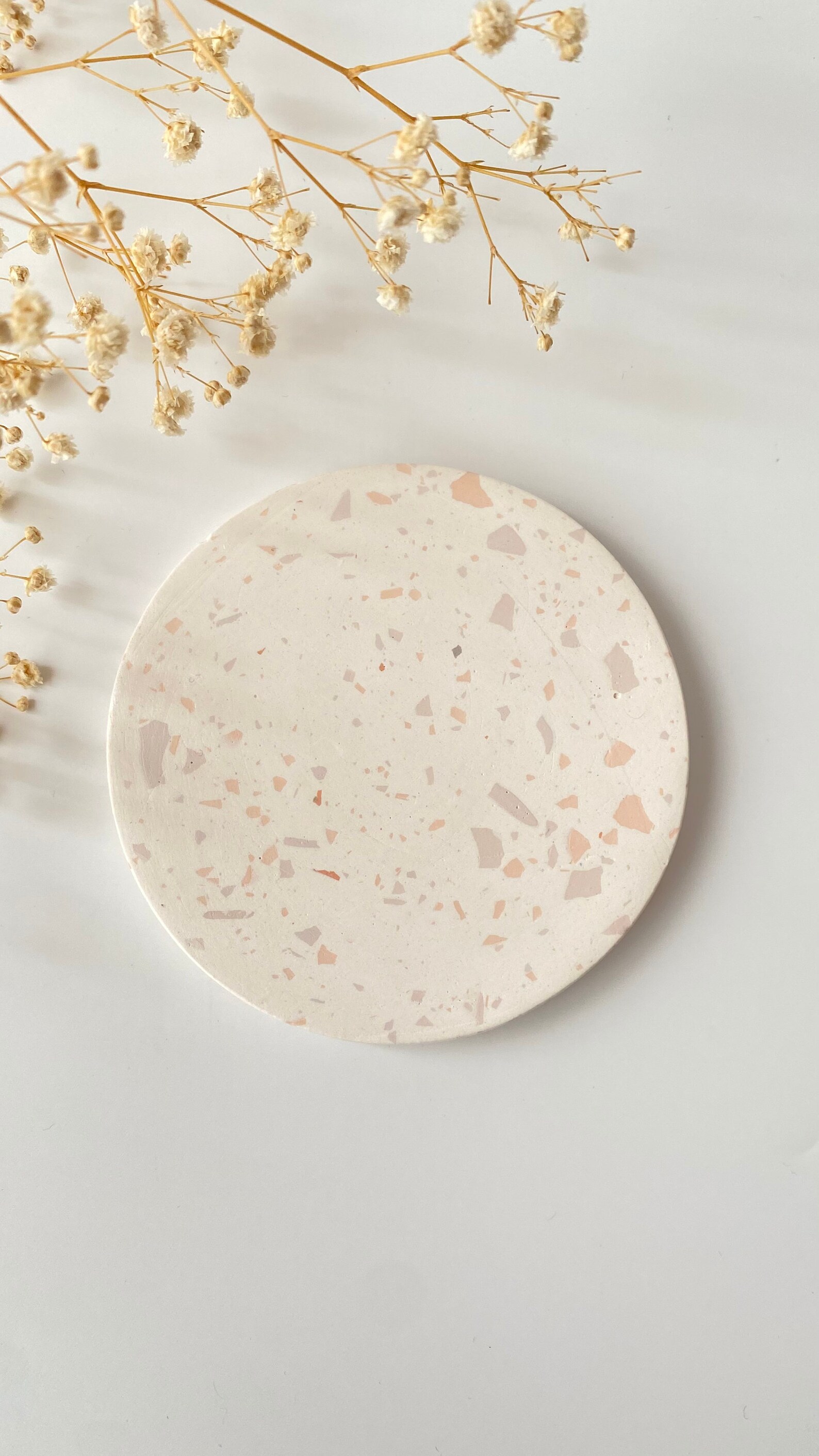 Pastel Color Set of 4 Terrazzo Coasters Terrazzo Round Tray - Etsy