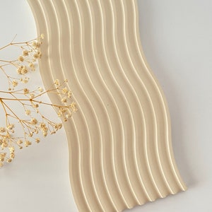 25 Cm Wave Soft Color Vanity Tray, Wave Displaying Tray, Minimalist ...