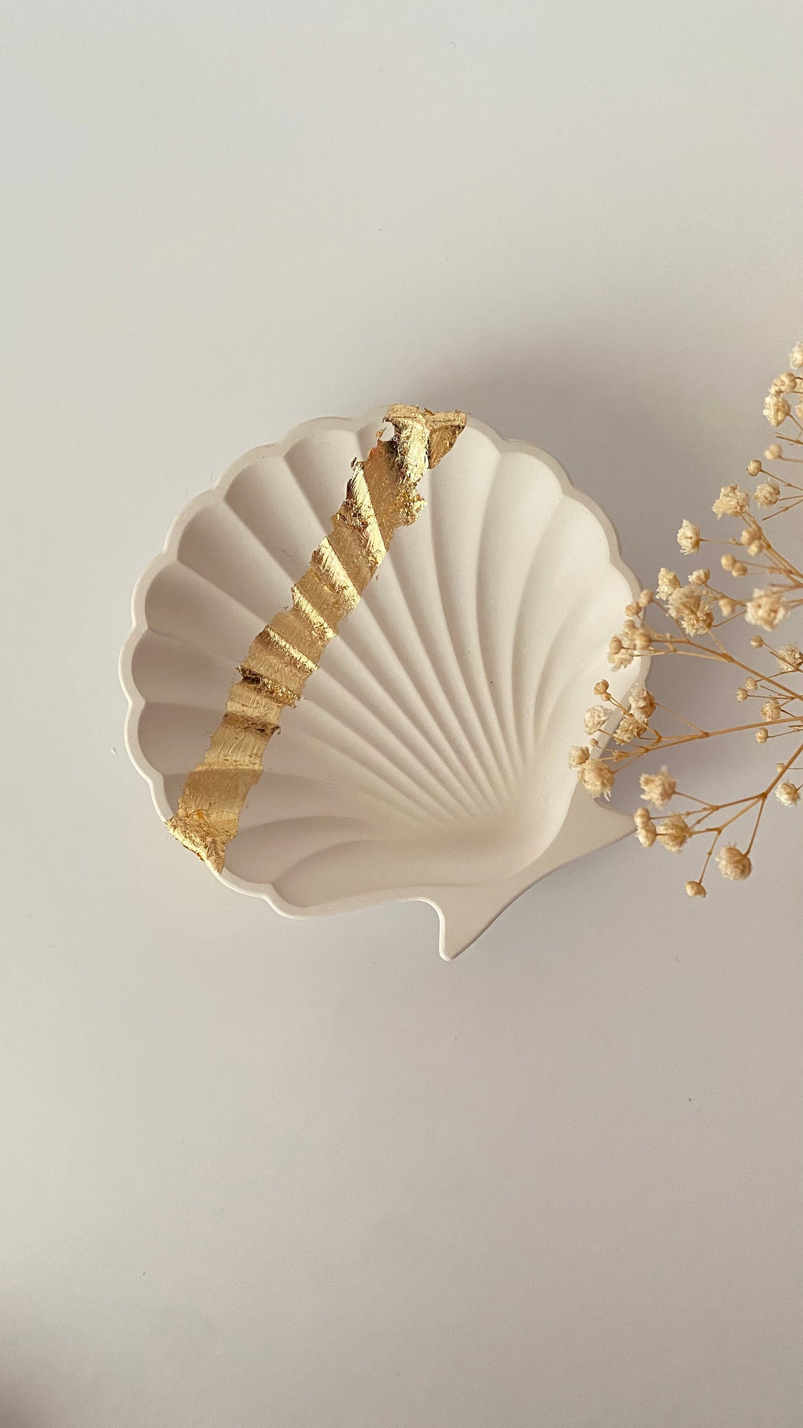 Sea Shell Dish With Gold Leaf, 9 Color Options, Trinket Tray ...