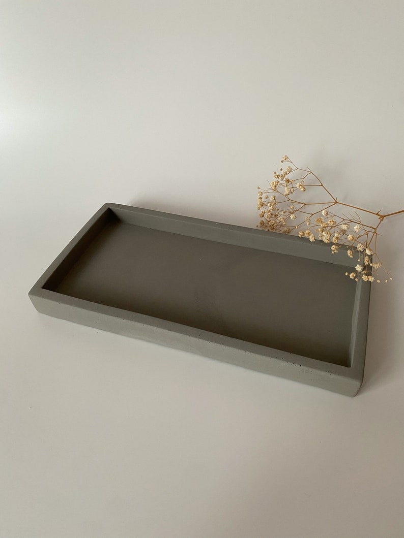 Minimalist Antrasit Color Concrete Tray Rectangular - Etsy