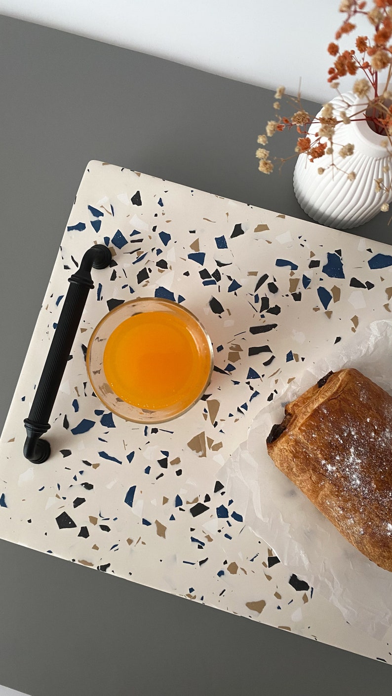 Terrazzo Serving Tray With Handle, 30 Cm, 35 Cm and 50 Cm Long ...
