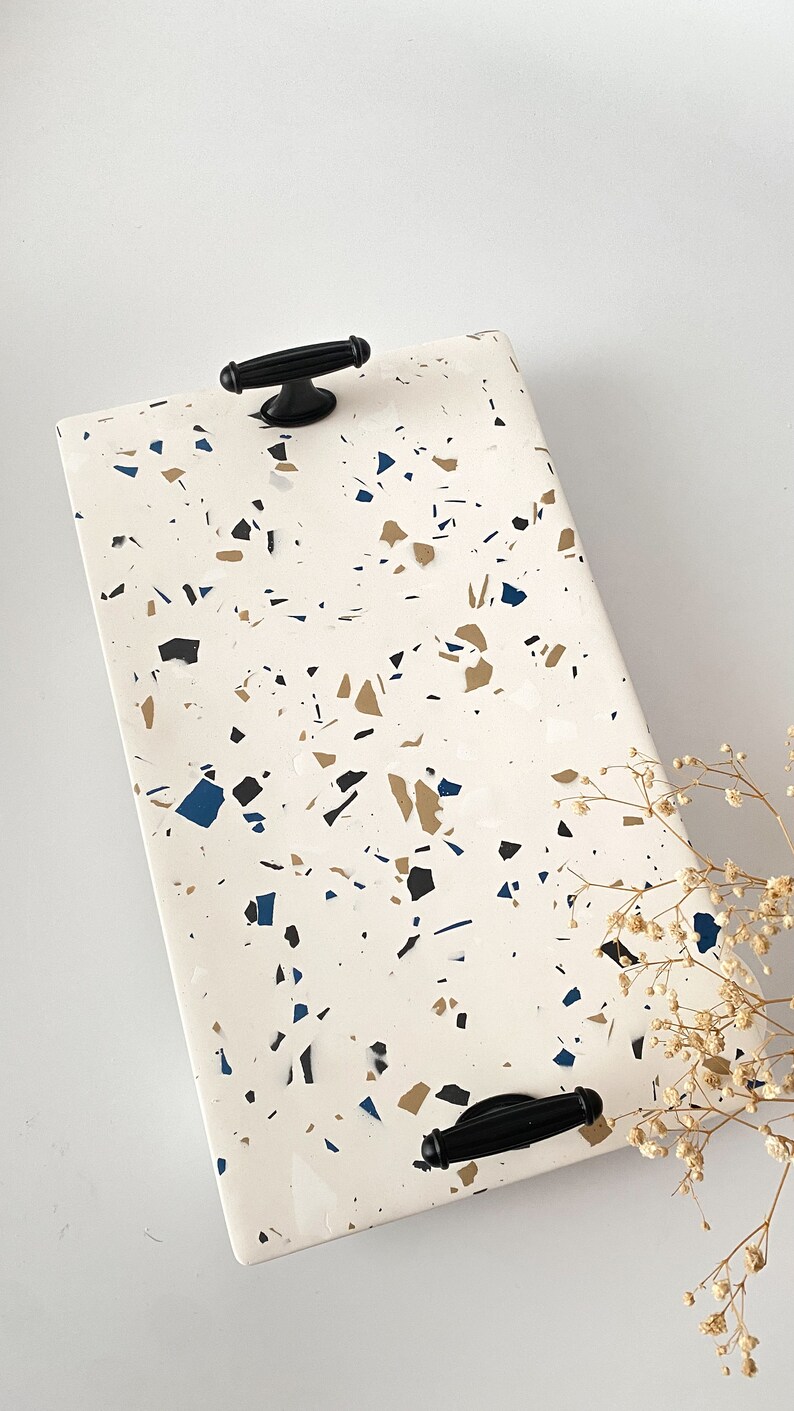 Rectangle Terrazzo Tray With Handle or Without Handle, Decorative ...