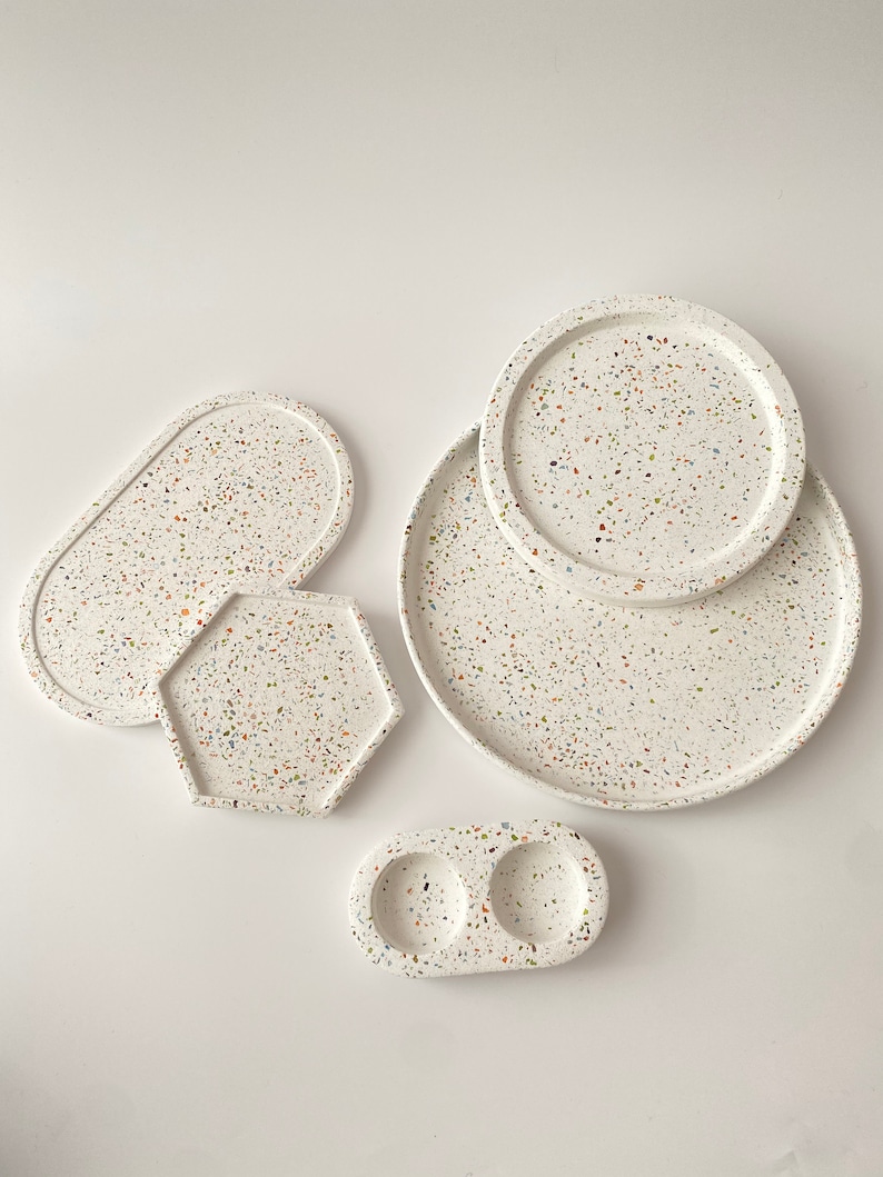 Sea Shell Modern Concrete Trays Catchall Trays Concrete - Etsy