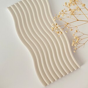 25 Cm Wave Soft Color Vanity Tray, Wave Displaying Tray, Minimalist ...