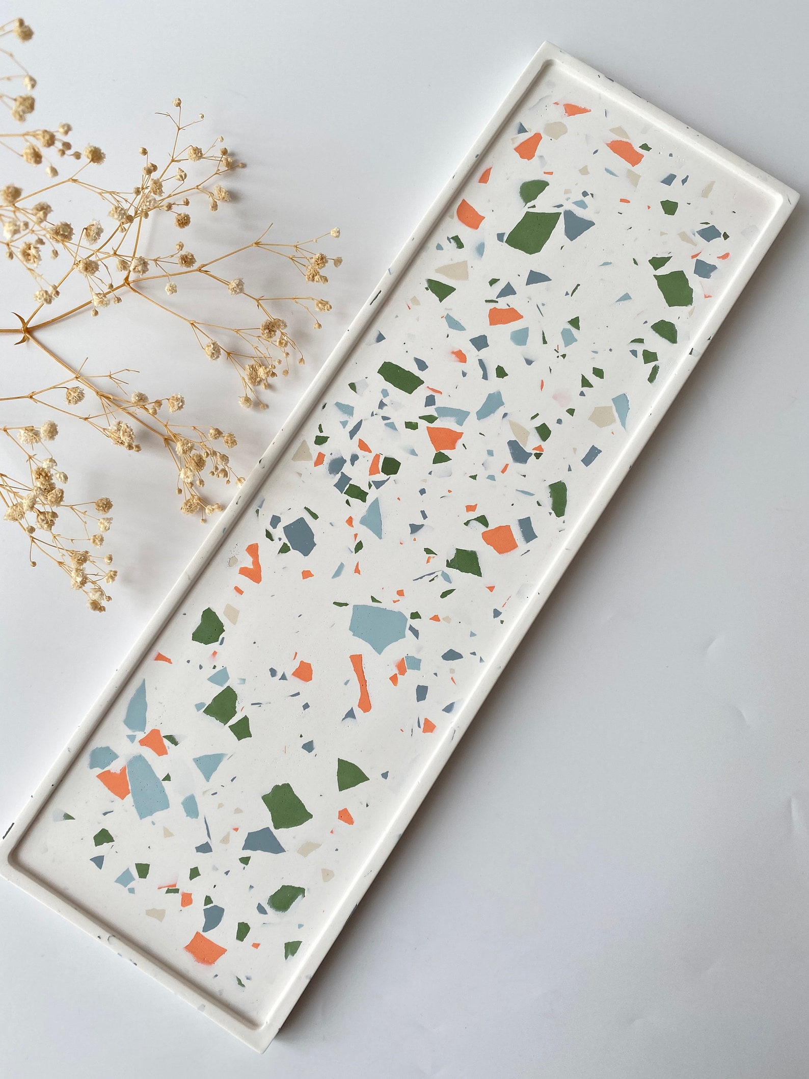 Large Terrazzo Catchall Tray Rectangular Serving Tray - Etsy