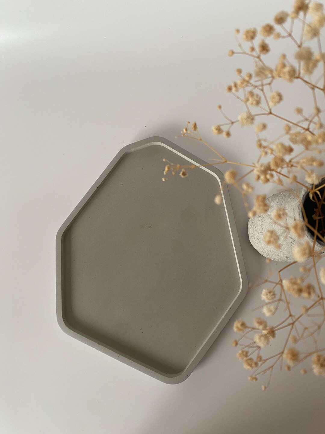 Large Concrete Tray, 9 Color Options, Minimalist Concrete Organizer ...