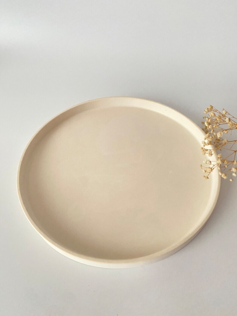 Round Serving Tray, 9 Color Options, Large Catchall Tray, 30 Cm, 25 Cm ...