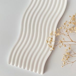 25 Cm Wave Soft Color Vanity Tray, Wave Displaying Tray, Minimalist ...