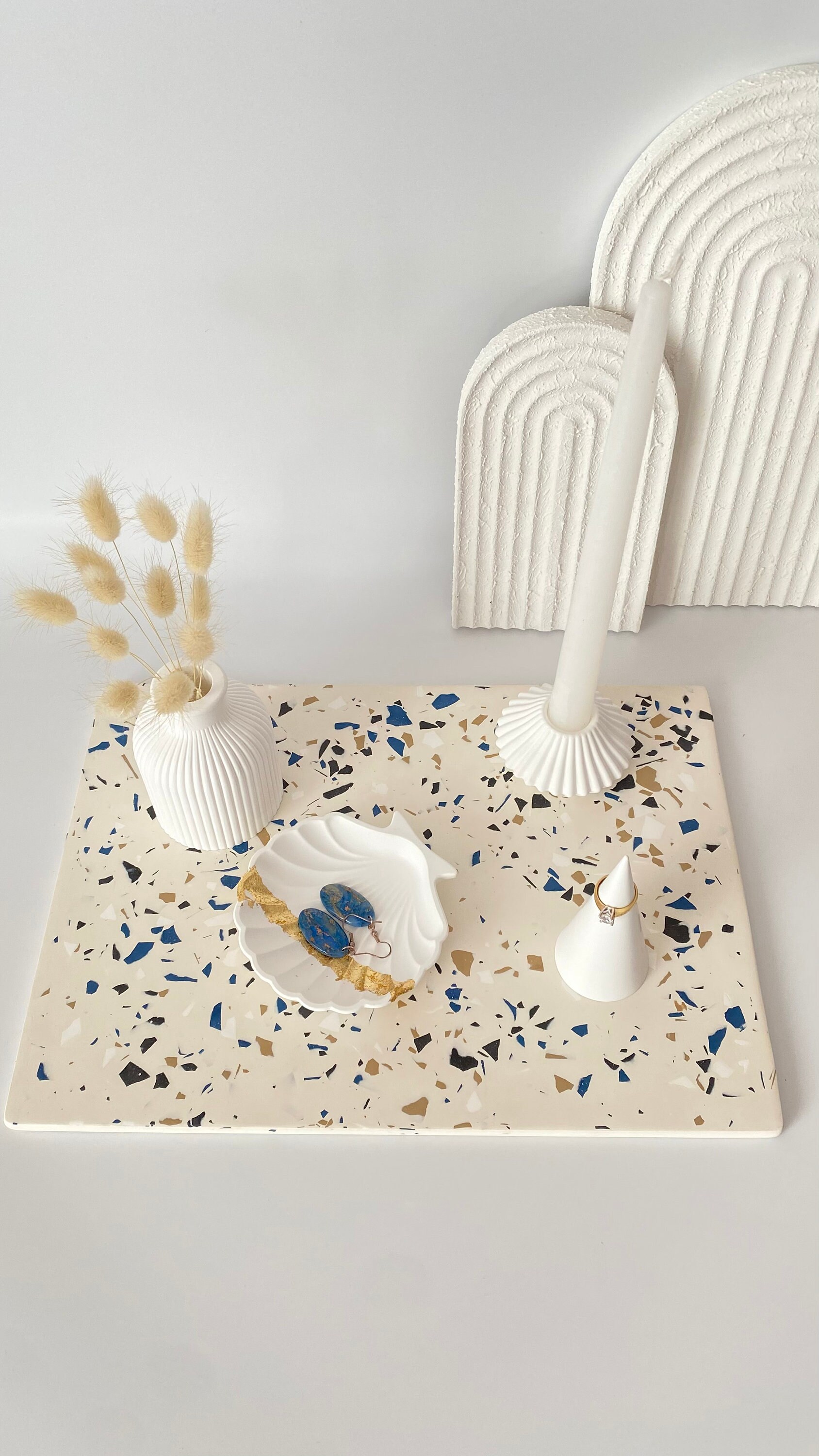 Rectangle Terrazzo Displaying Tray, Serving Tray for Kitchen ...