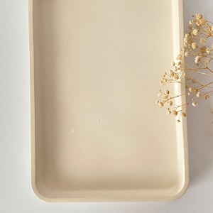Minimalist Beige Stone Storage, 9 Color Options, Rectangle Serving Tray ...