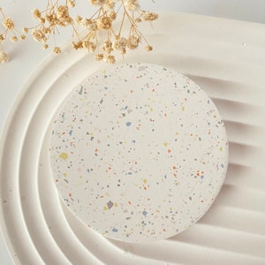 Round Terrazzo Coasters, Set of Terrazzo Coasters, Housewarming Gifts ...