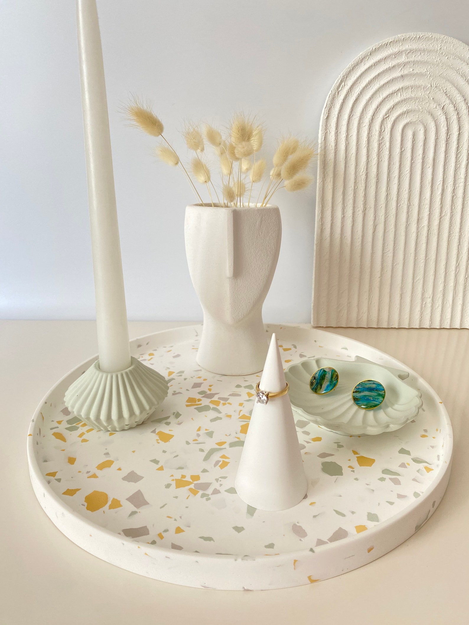 30 Cm, 25 and 17 Cm Terrazzo Vanity Trays, Terrazzo Serving Tray ...