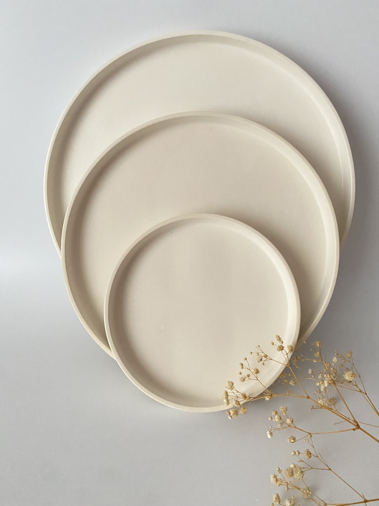 Round Serving Tray, 9 Color Options, Large Catchall Tray, 30 Cm, 25 Cm ...