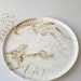 Large Round Marble Stone Tray, Large Concrete Serving Tray, Large ...