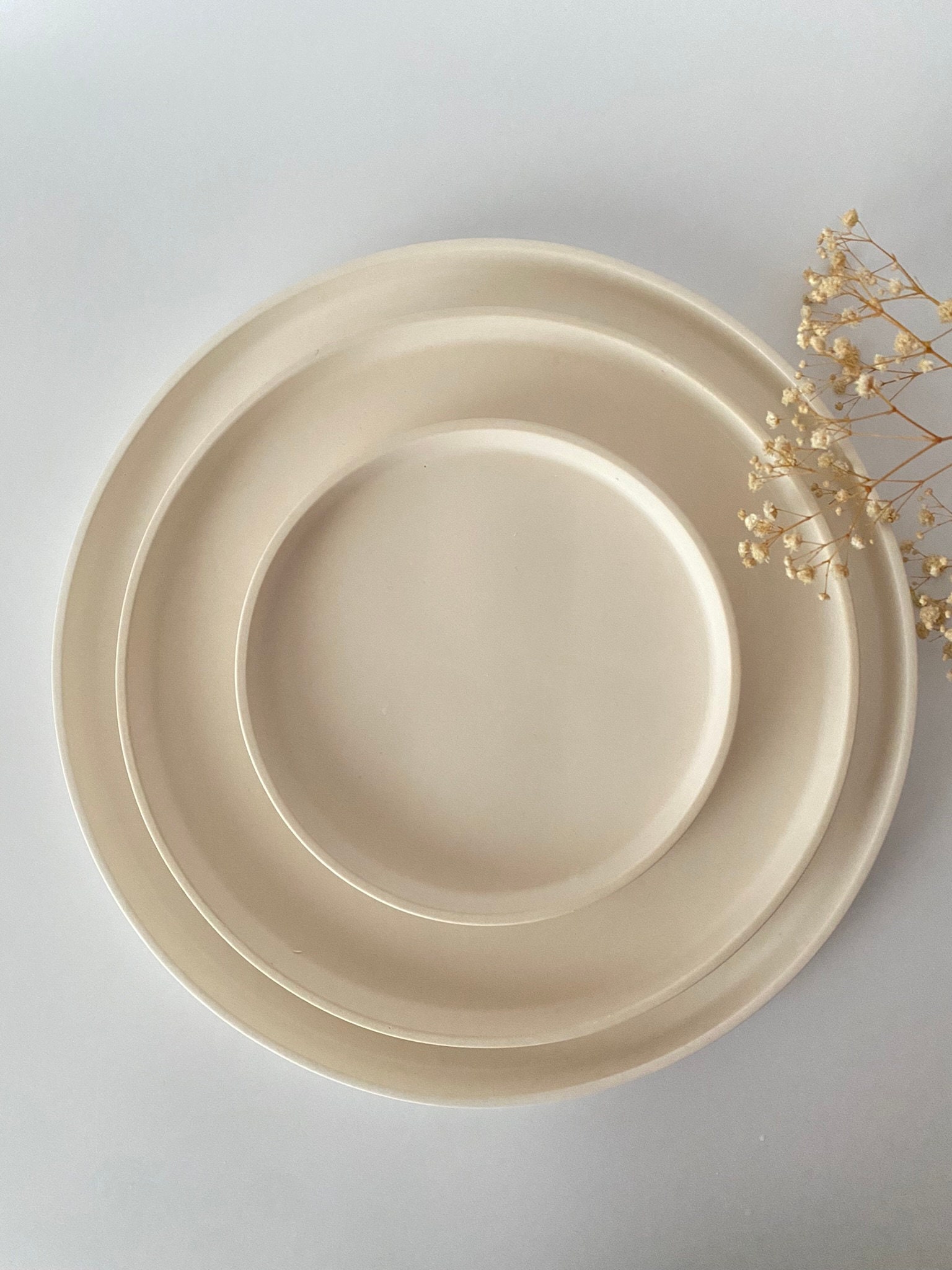 Round Serving Tray, 9 Color Options, Large Catchall Tray, 30 Cm, 25 Cm ...